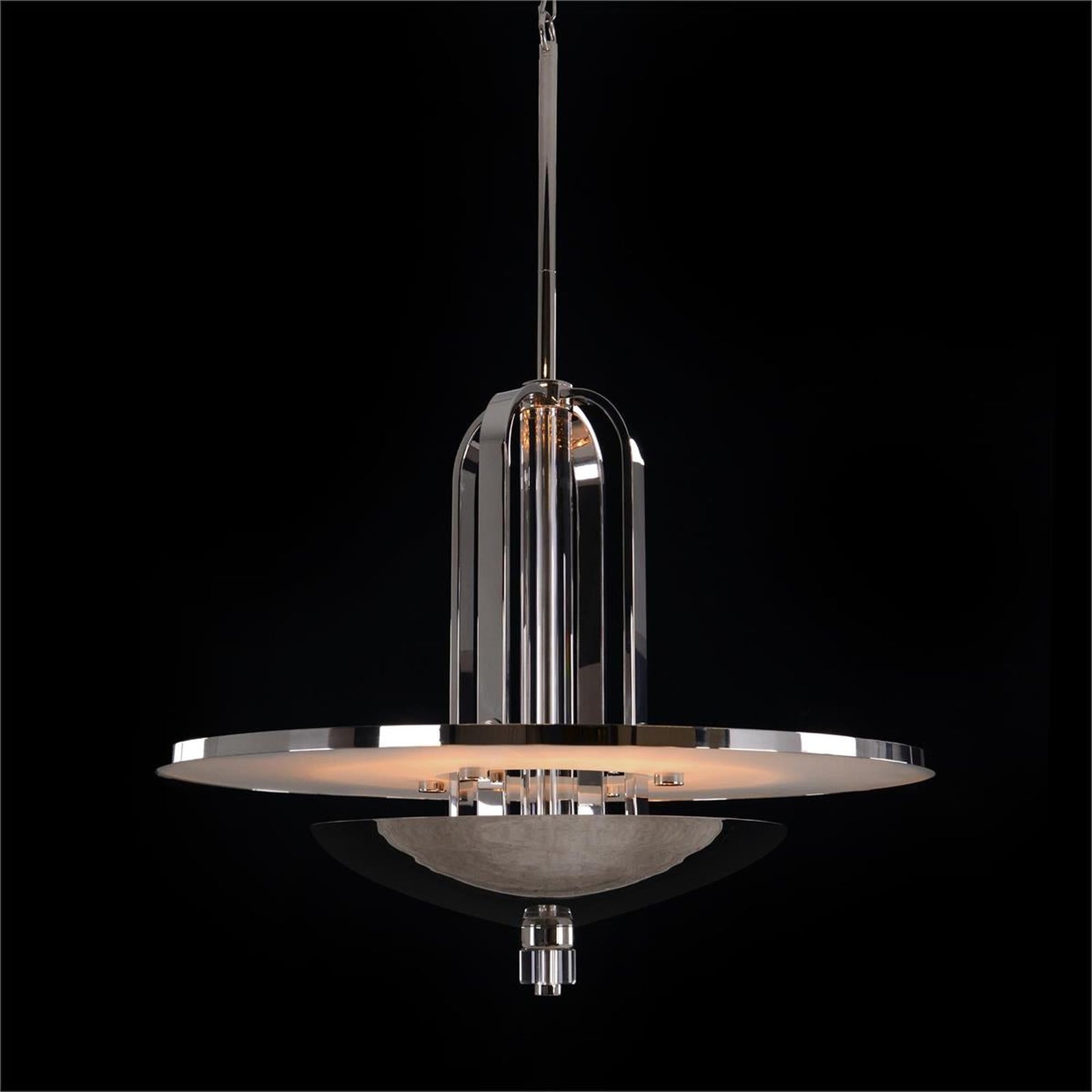 John Richard International Style Eight-Light Cage Pendant – Lamp Emporium